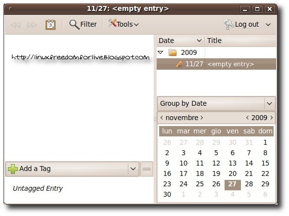 Lifeograph Il Nostro Diario Personale 0.6.2 - Linux Freedom